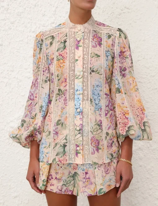 Halliday Lace Trim Shirt - Simone Zimmermann